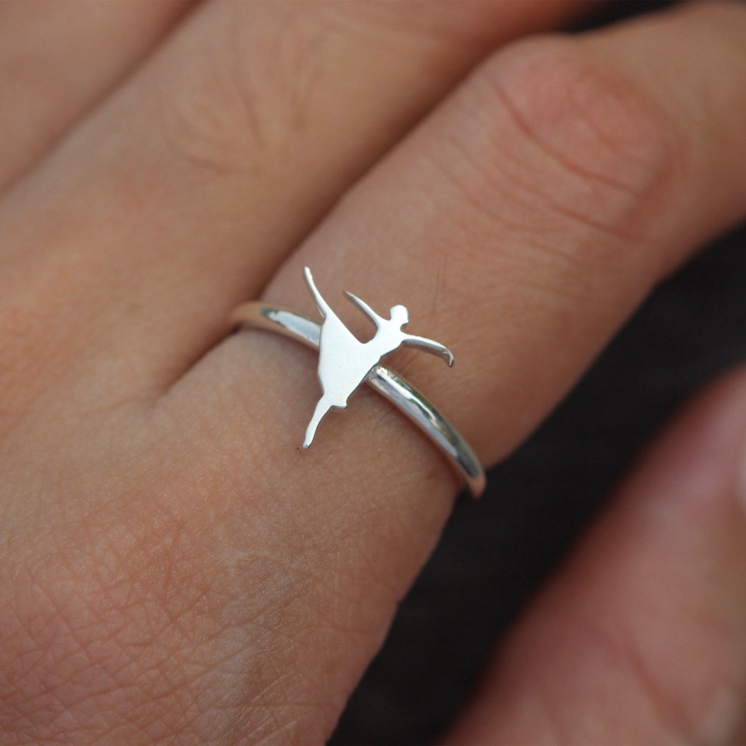 Sterling Silver Dance Girl Ring,ballerina Jewelry,dancer Jewelry,girls ...