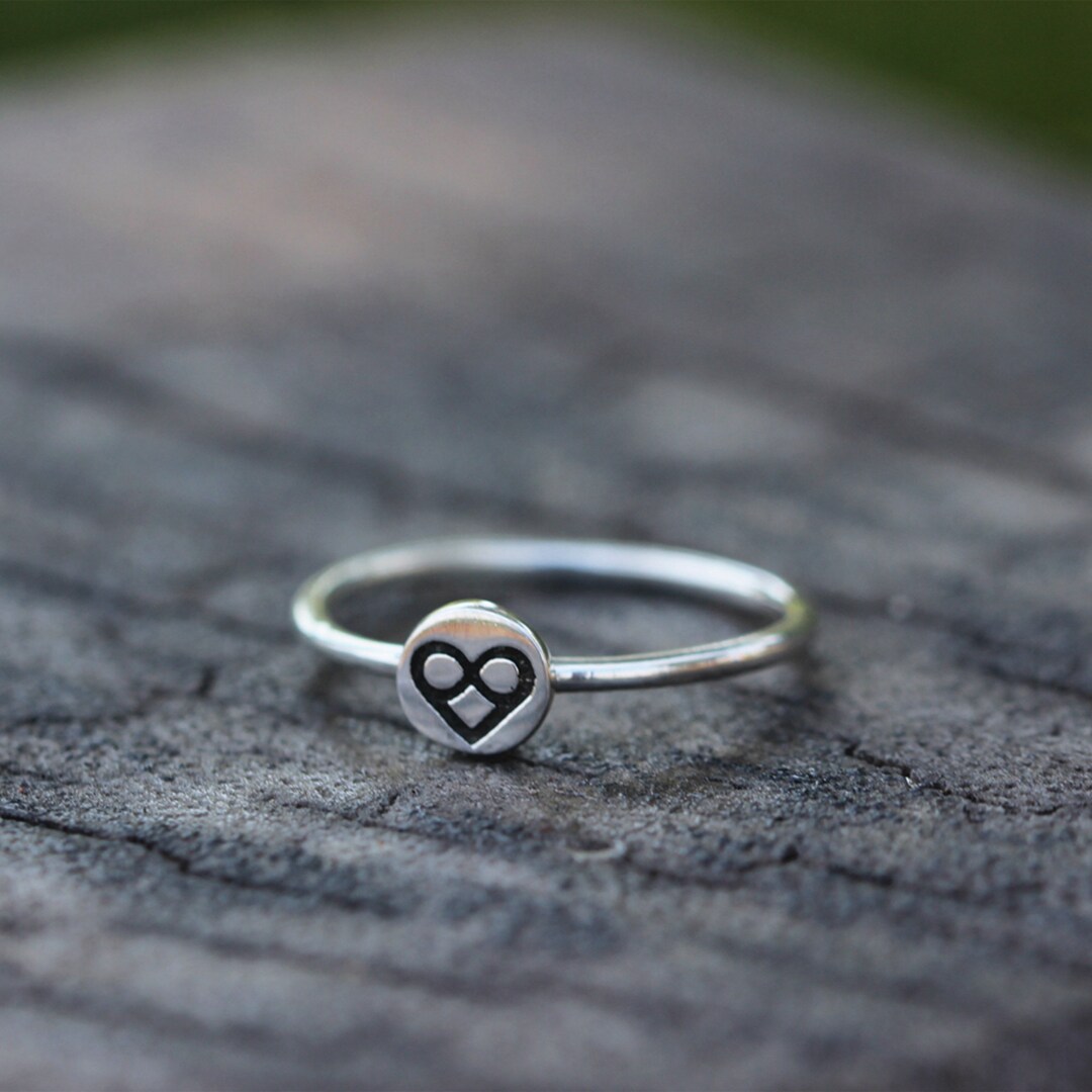 Sterling Silver Infinity Heart Ring: Dainty Love Jewelry - Etsy
