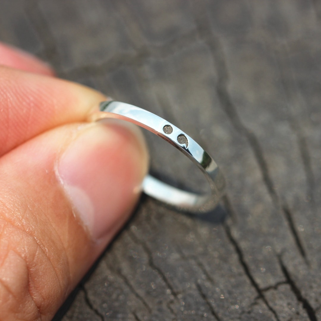 Sterling Silver Semicolon Ring,silver Mini Dot Ring,comma Ring,dot ...