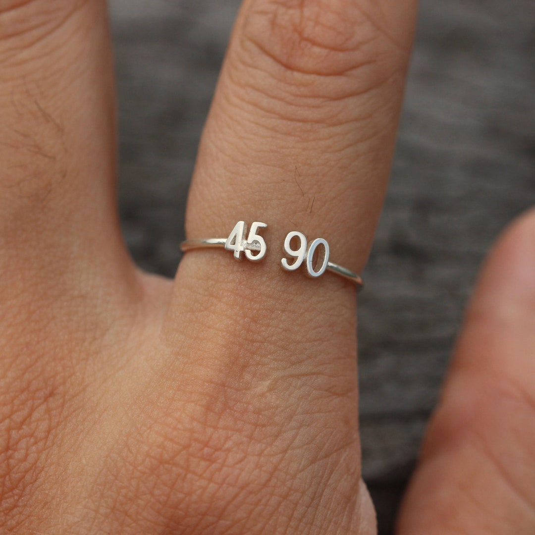 Custom Number Ring, Your Unique Minimalist Date Ring,customize Ring ...
