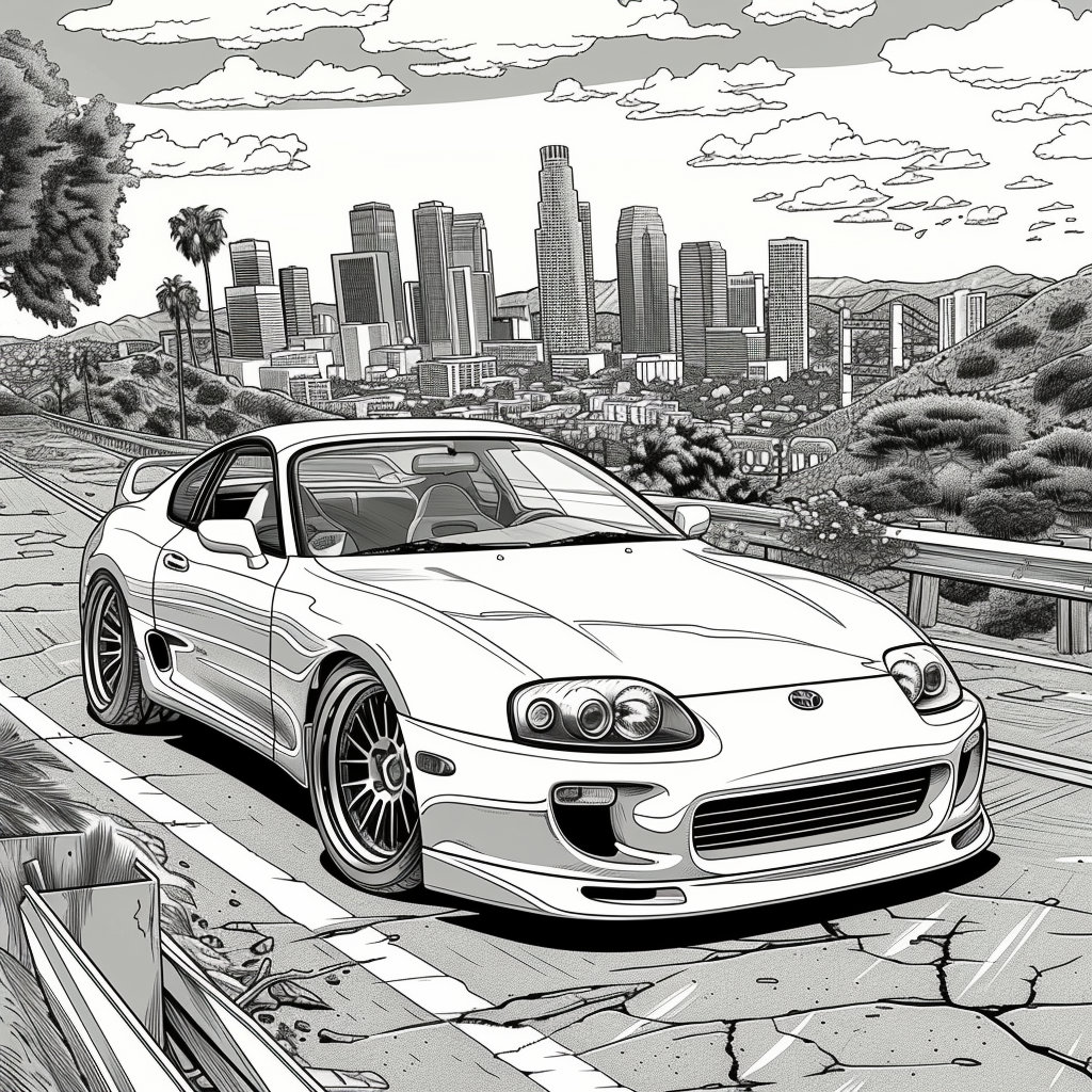 Toyota Supra Car Culture Adult Coloring Book - Etsy