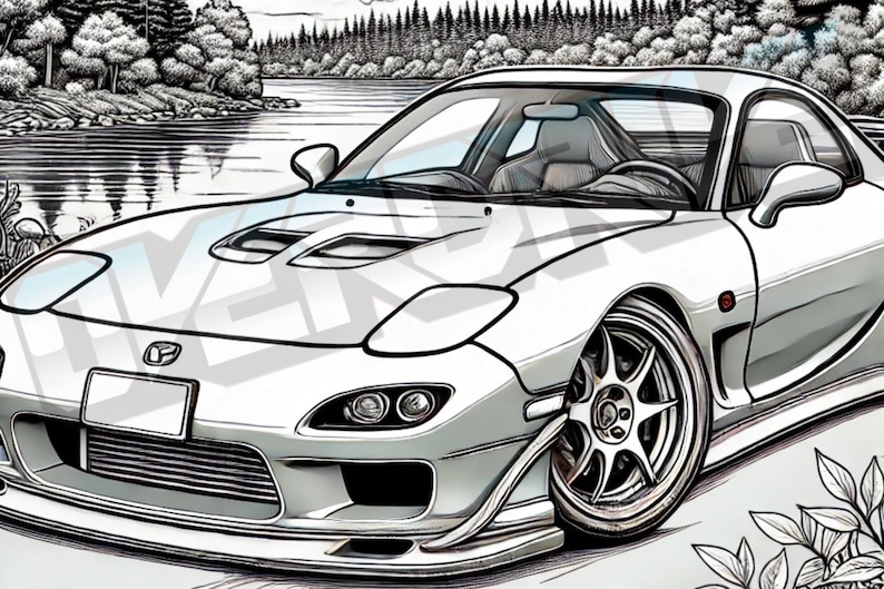 MAZDA RX7 Car Culture Mini Coloring Book 5 X Pages - Etsy