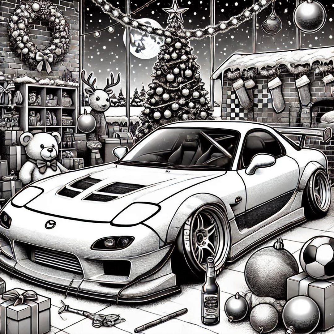 Cars for Christmas mazda Rx7 - Etsy