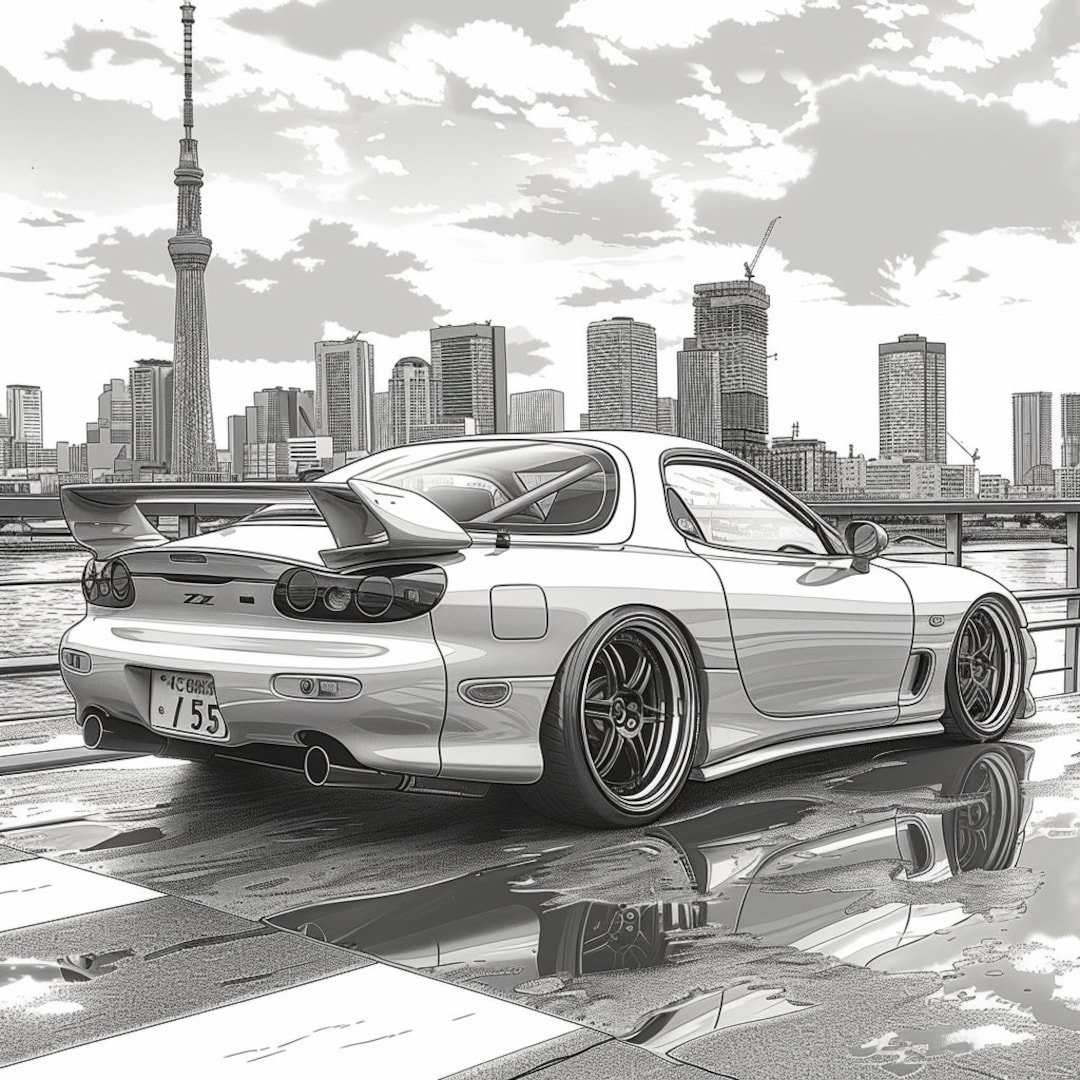 Mazda RX7 Car Culture Coloring Book - Etsy Australia