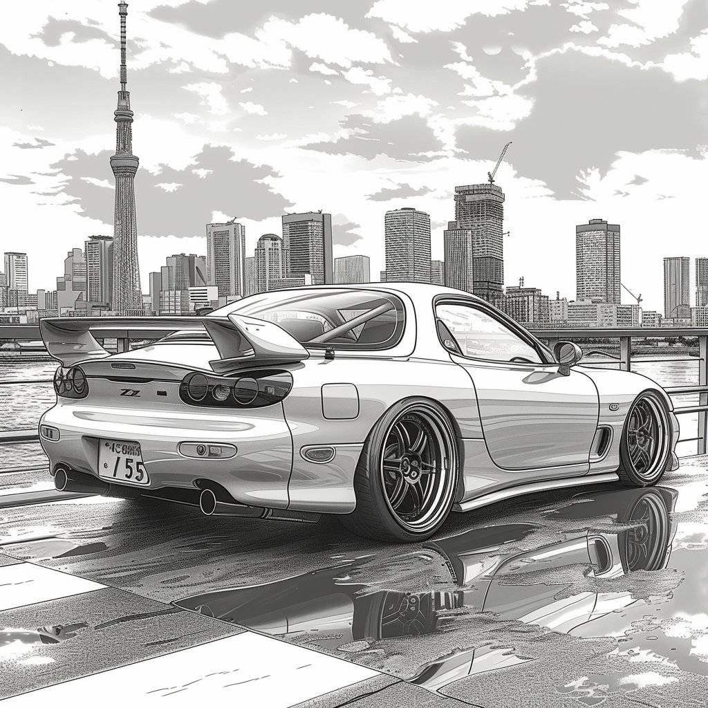 Mazda RX7 Car Culture Coloring Book - Etsy