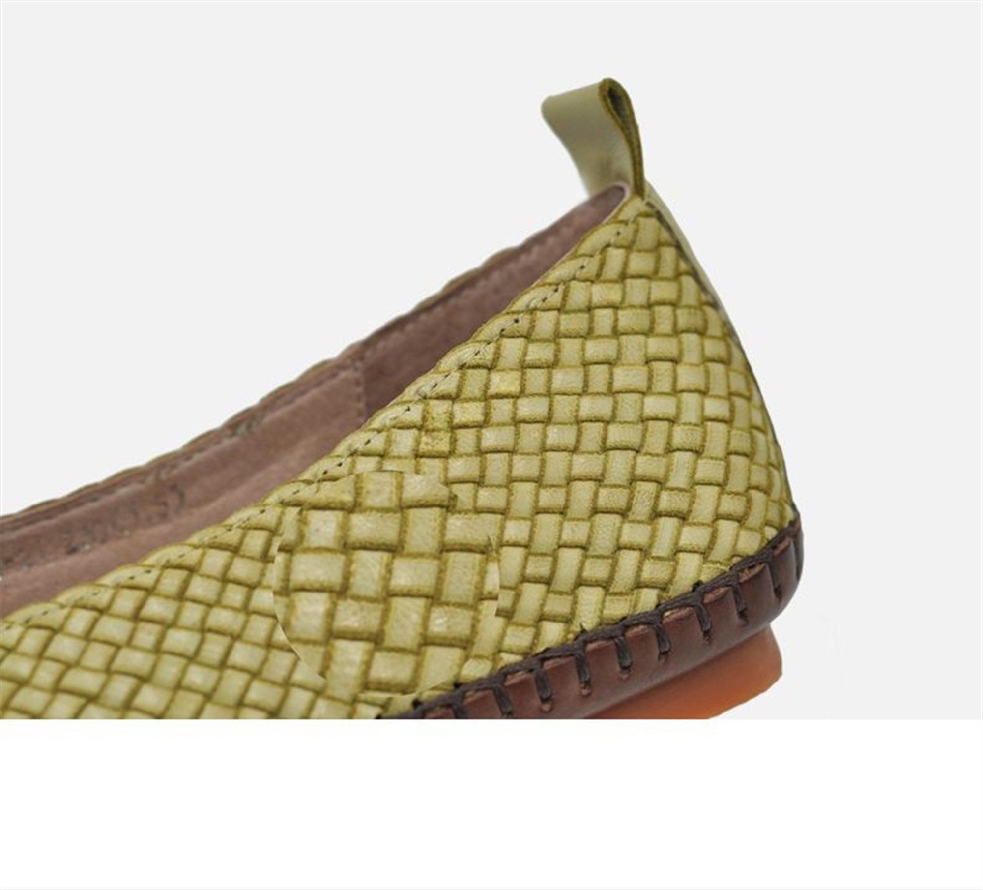 Retro Handmade Leather Woven Pumps Women's Flat Granny Shoes - Etsy