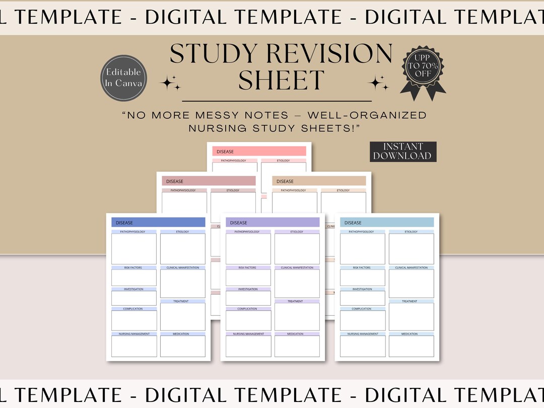 Nursing Concept Map,med Surg,nursing Note,pathology Template for Nursing Student | Nursing Note ...