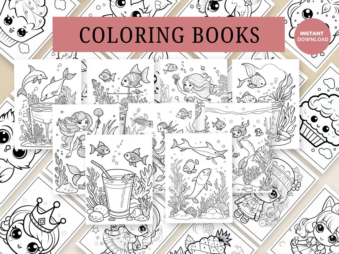 Bundle Coloring Pages for Kids | Instant Download | Printable Digital ...