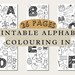 Printable Alphabet Colouring Pages for Kids - Etsy