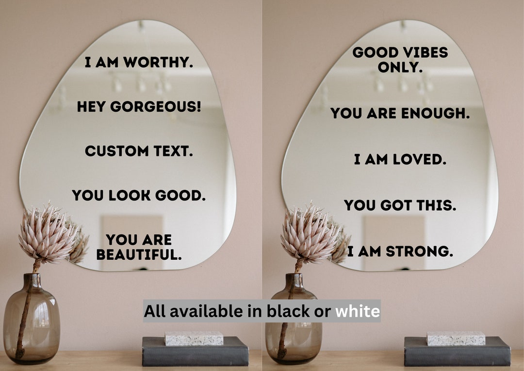 Positive Affirmation Mirror Decals: Daily Inspiration Stickers - Etsy ...