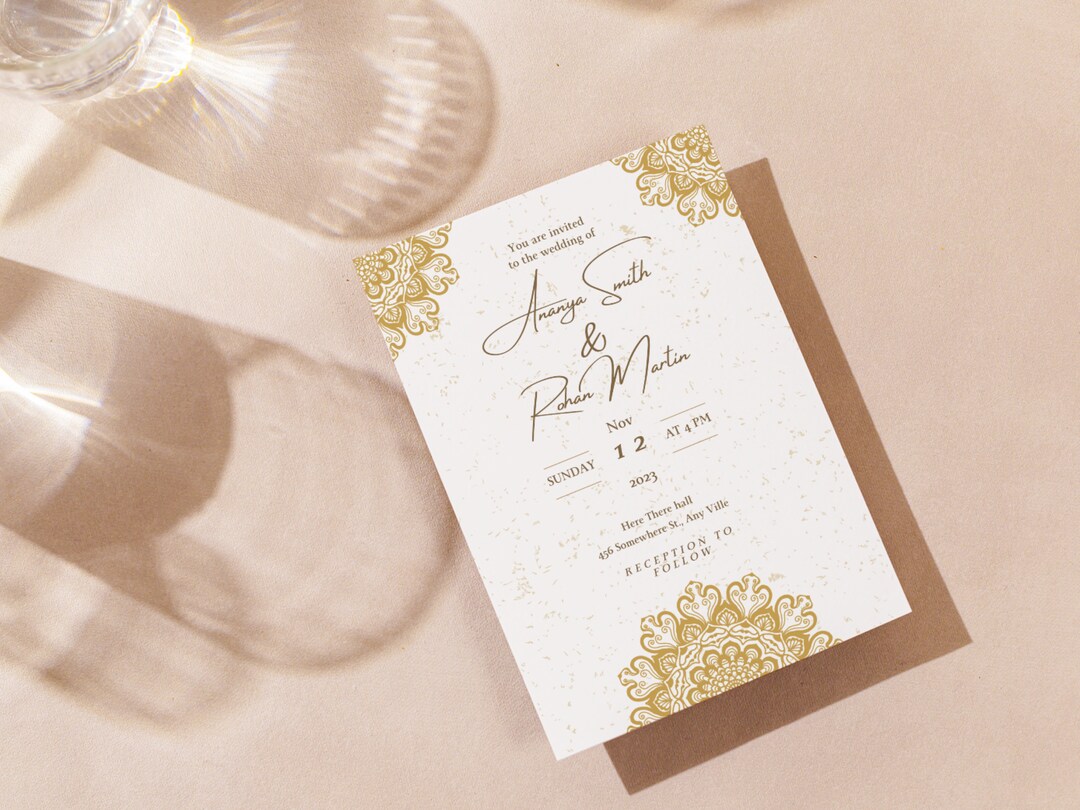 Indian Wedding Invitations Customisable Digital & Physical Copy Digital ...