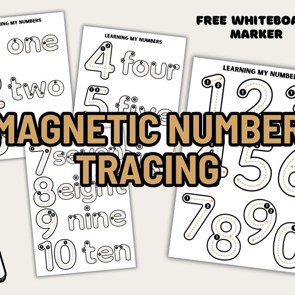 Magnetic Numbers for Whiteboard - Etsy