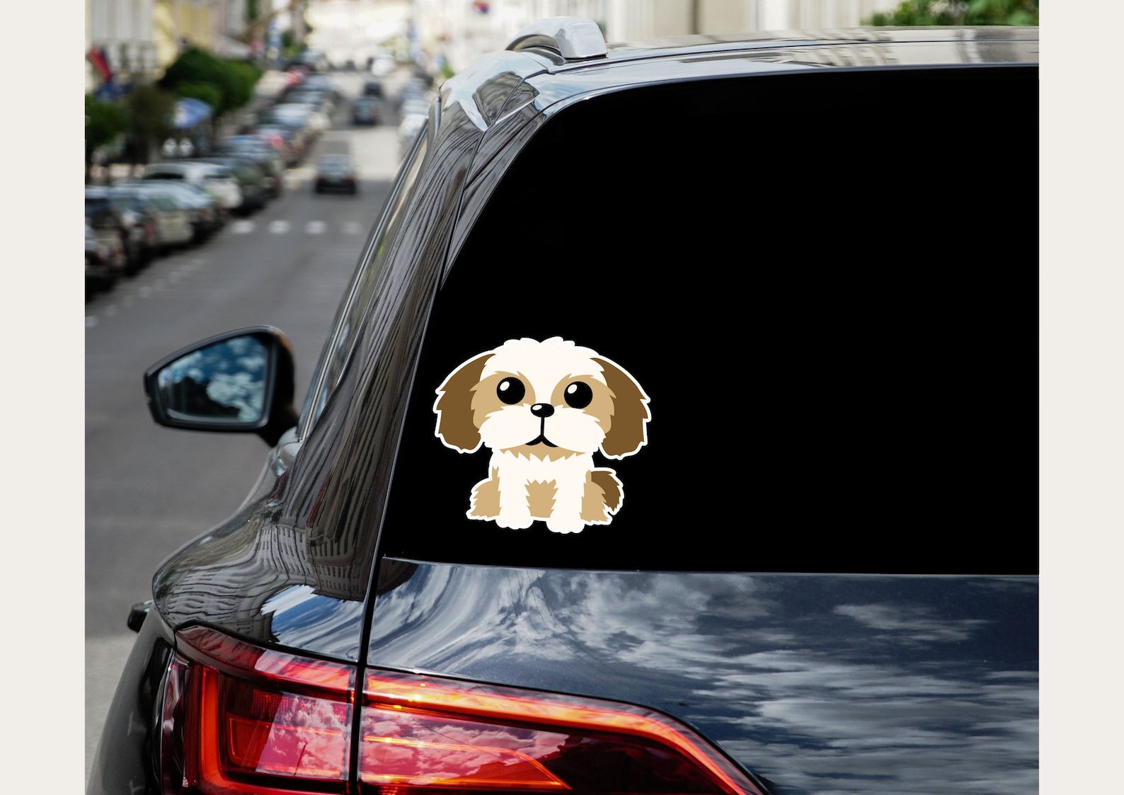 Shih Tzu Breed Pawsome Doggy Car Decals Express Your Love for Dogs - Etsy