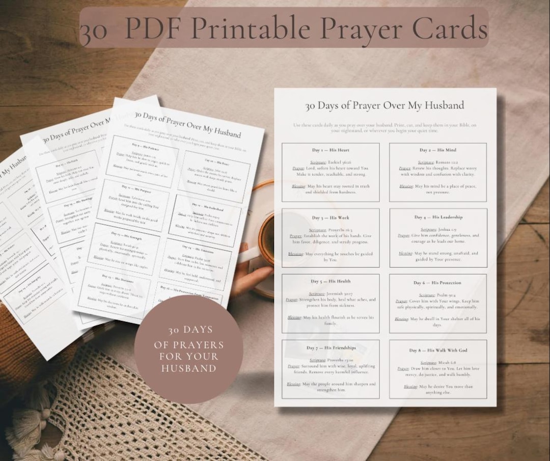 30 Days of Prayer Cards for Husband | Christian Wife Devotional ...