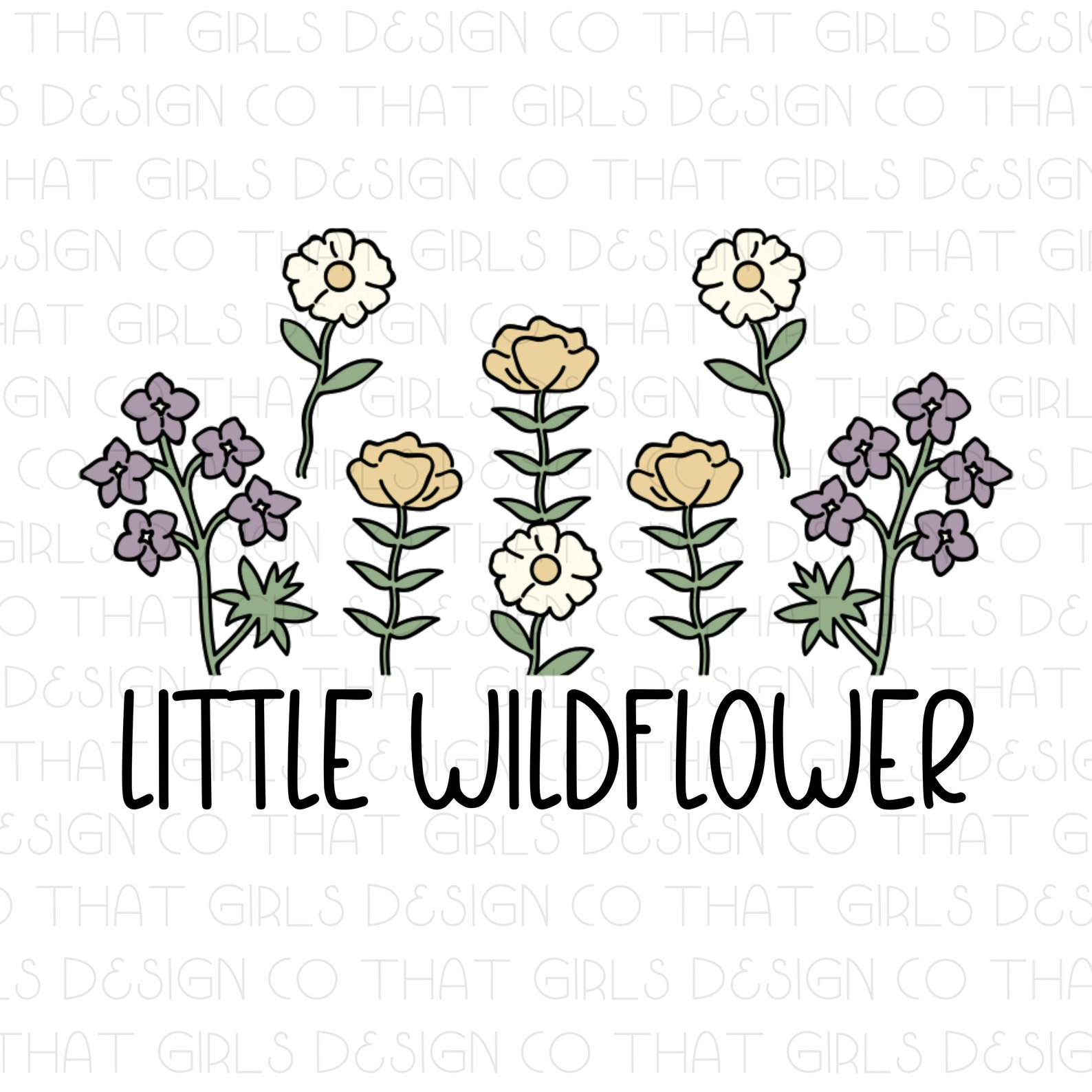 Little Wildflower Png Little Wildflower Svg Trendy Girls - Etsy