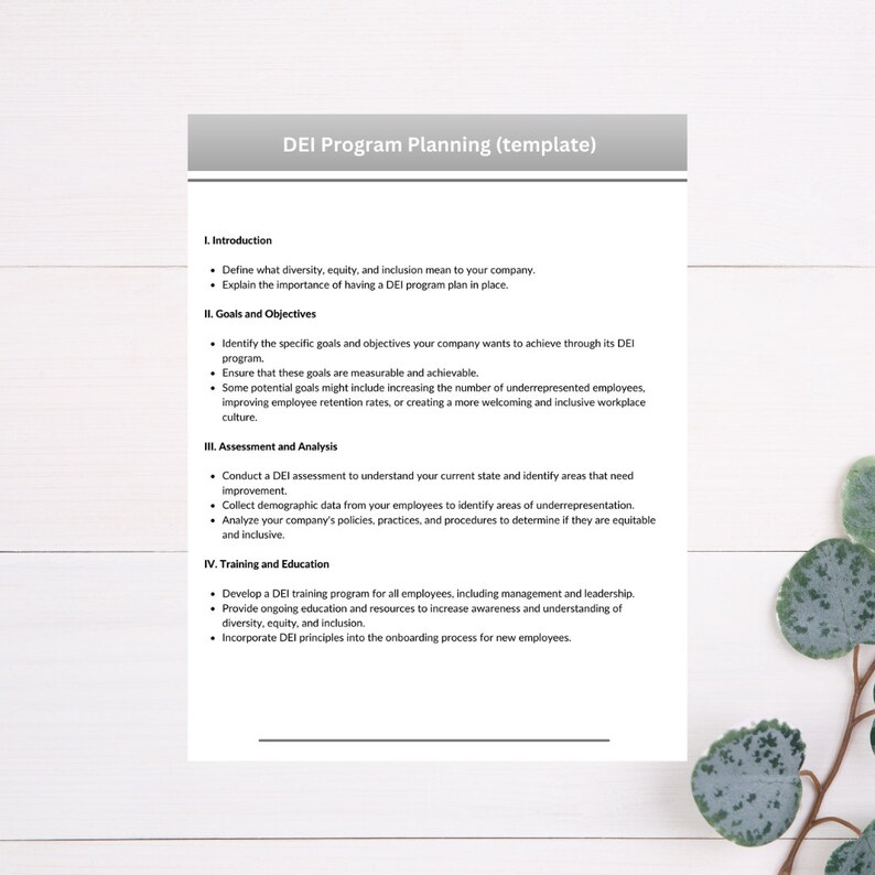 DEI (diversity, Equity, and Inclusion) Templates Bundle | Instant ...