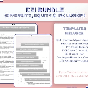 DEI (diversity, Equity, and Inclusion) Templates Bundle | Instant ...