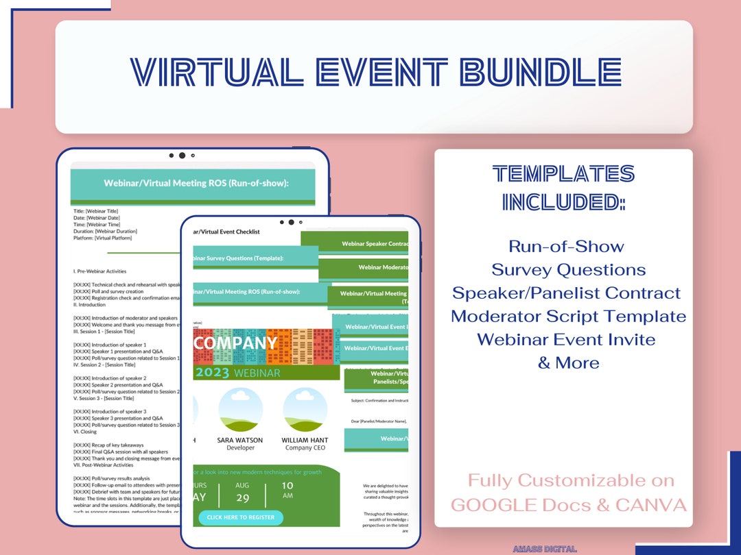 Webinar / Virtual Event Templates Bundle | INSTANT DOWNLOAD | Fully ...
