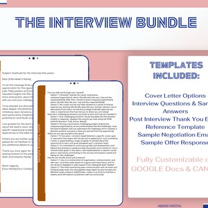 The Interview Bundle | Fully Customizable on CANVA and GOOGLE Docs - Etsy