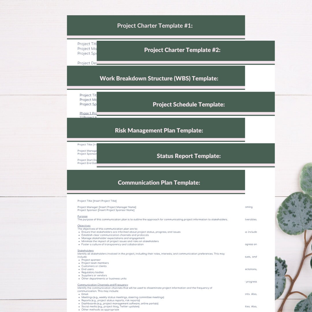 Project Management Templates Bundle | Instant Download | Fully ...
