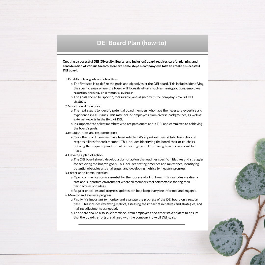 DEI (diversity, Equity, and Inclusion) Templates Bundle | Instant ...