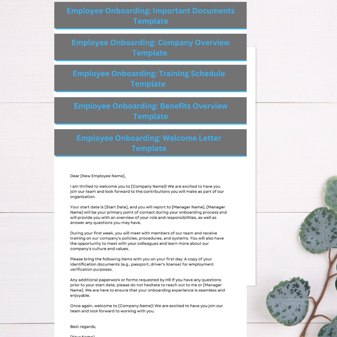 New Hire, Employee Onboarding Bundle | Fully Customizable GOOGLE Docs ...