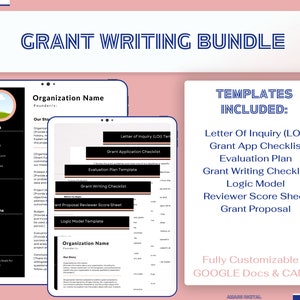 Grant Writing Templates Bundle | Instant Download | Fully Customizable ...
