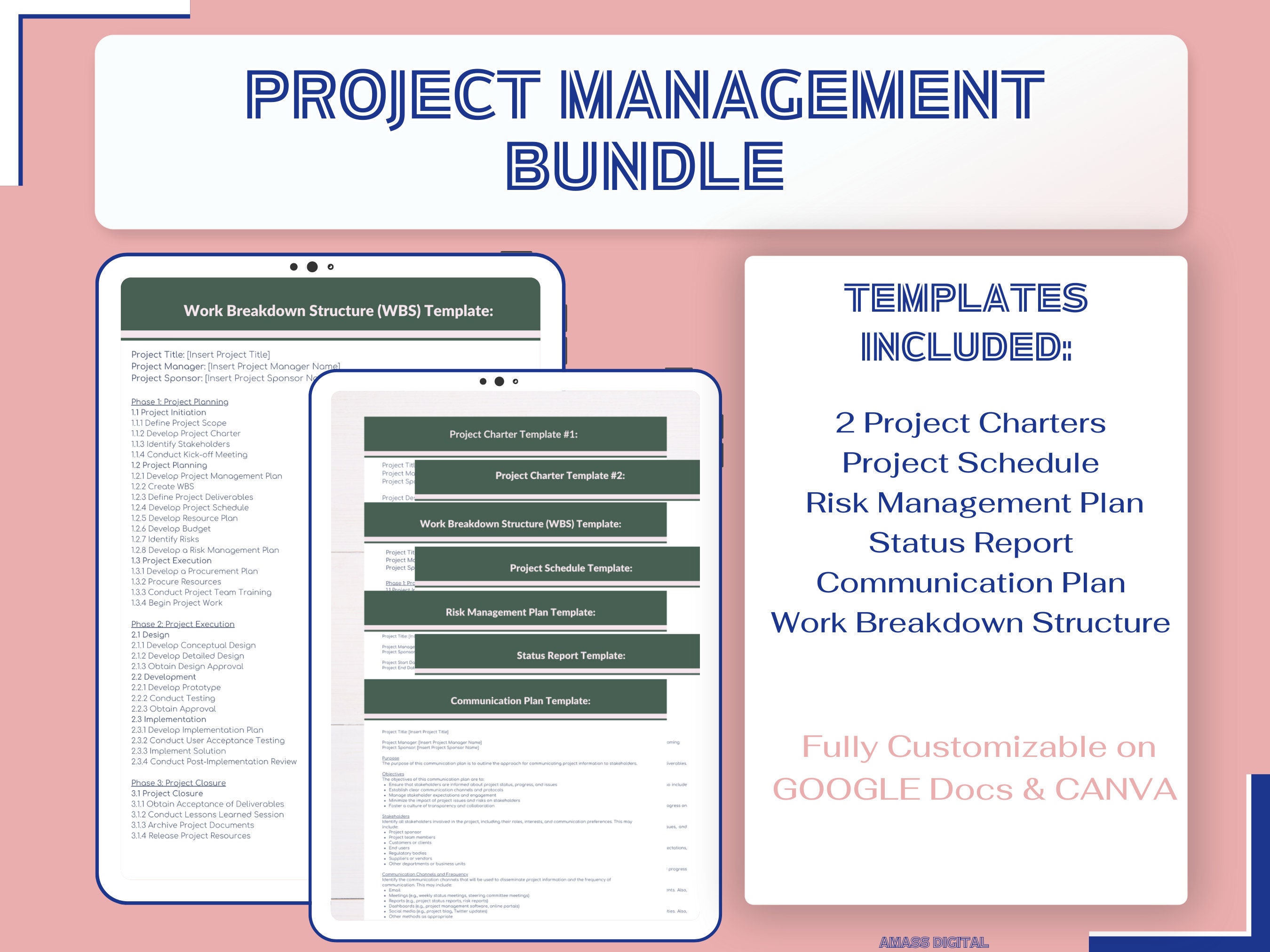 Project Management Templates Bundle | Instant Download | Fully ...