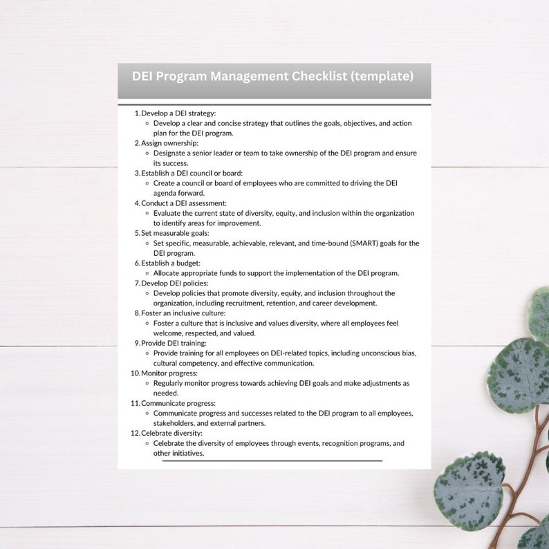 DEI (diversity, Equity, and Inclusion) Templates Bundle | Instant ...