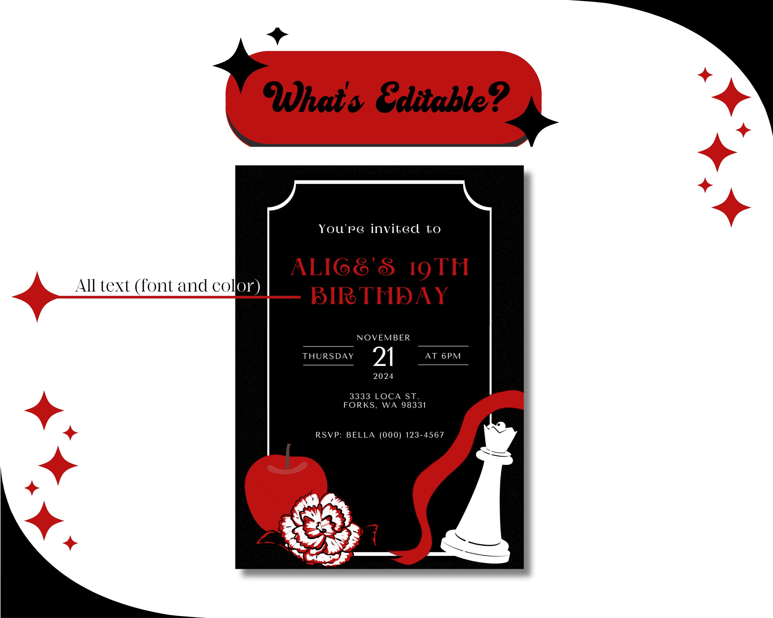 Twilight Invite | Twilight Saga Printable Invite | Twilight Series ...