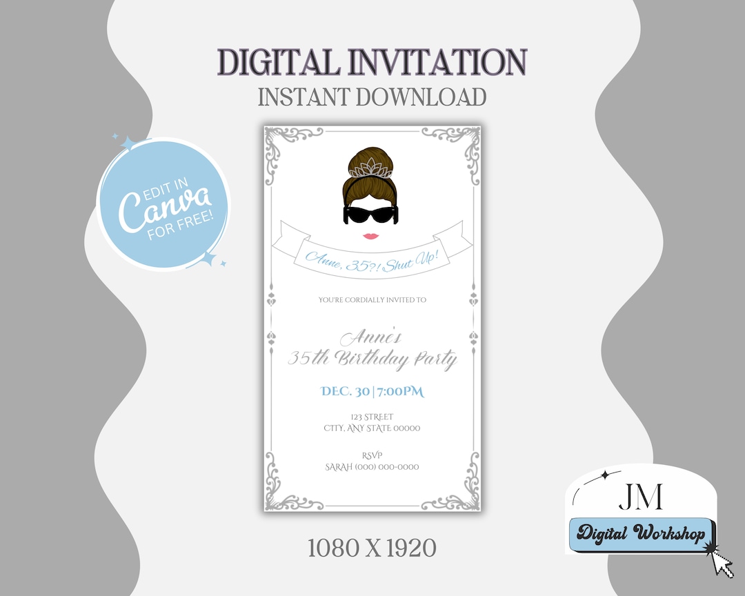 Princess Diaries Birthday Digital Invitation the Princess Diaries E ...