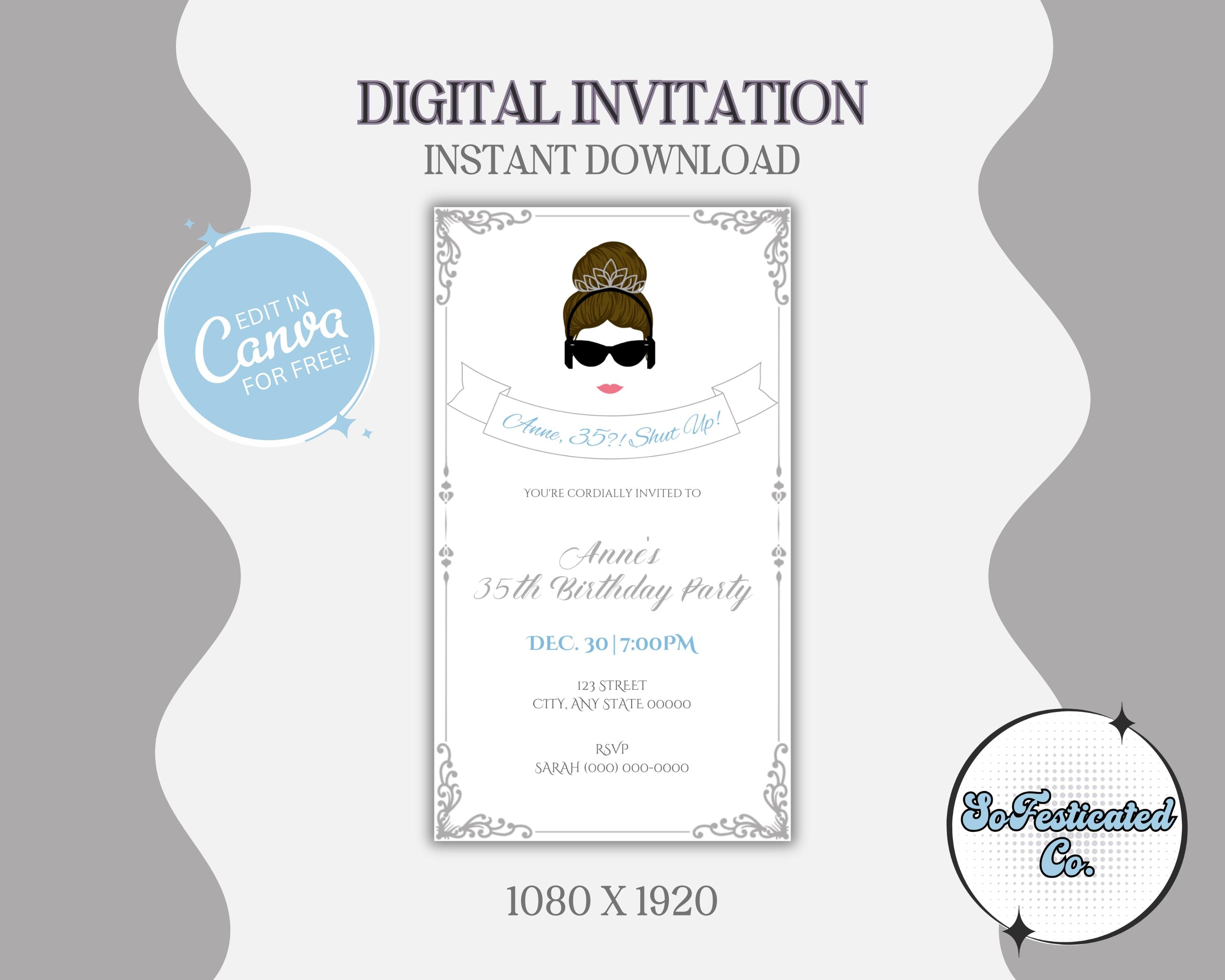 Princess Diaries | Birthday Digital Invitation | the Princess Diaries ...