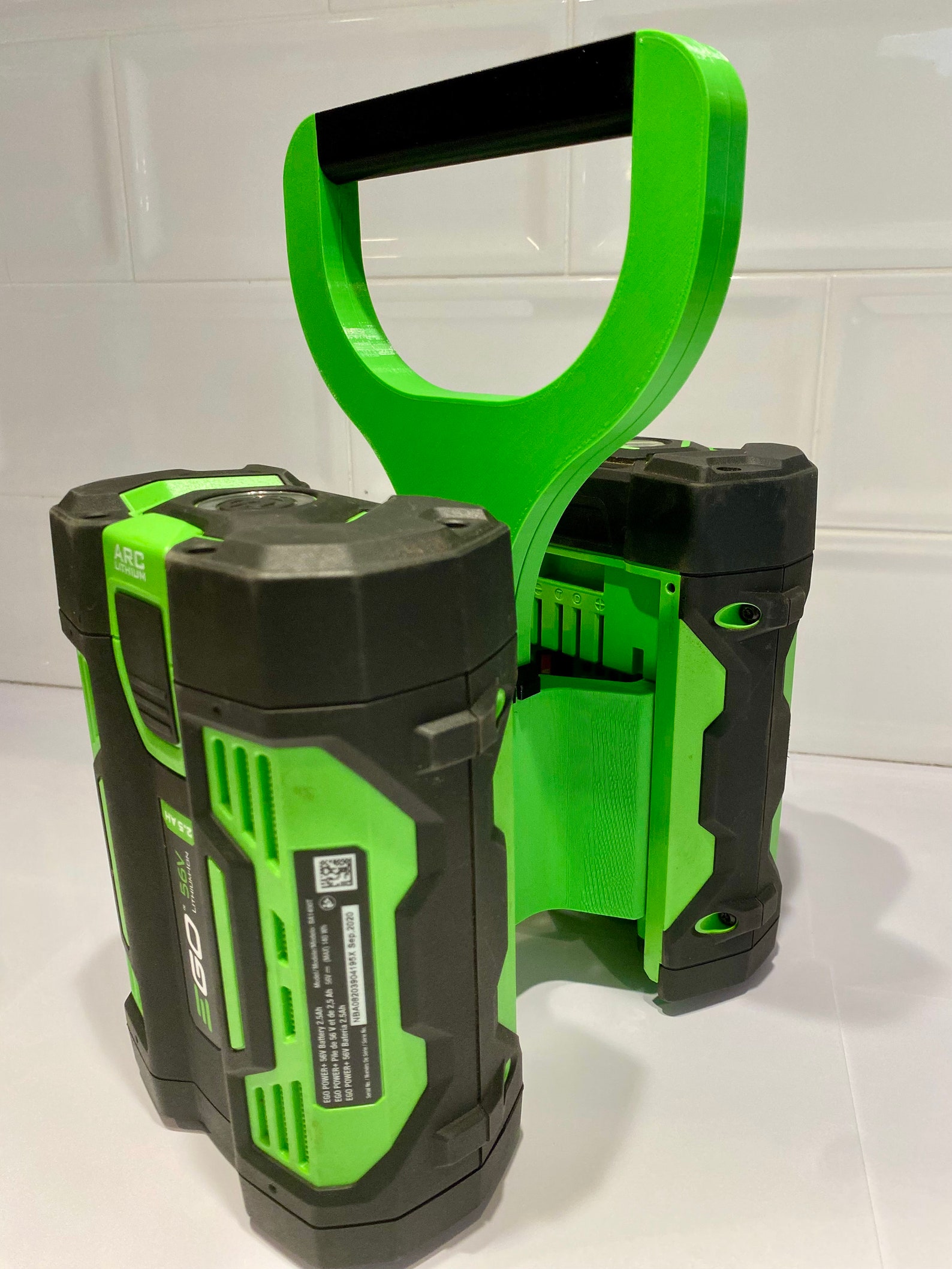 EGO 56V Battery Carrier 3D Printed Dual Battery Holder With Large Handle L Fits All 56V EGO ...