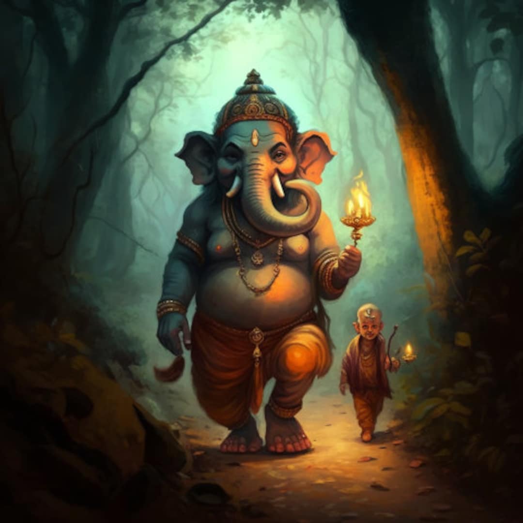 Lord Ganesha the Guidedigital Artdigital Download - Etsy