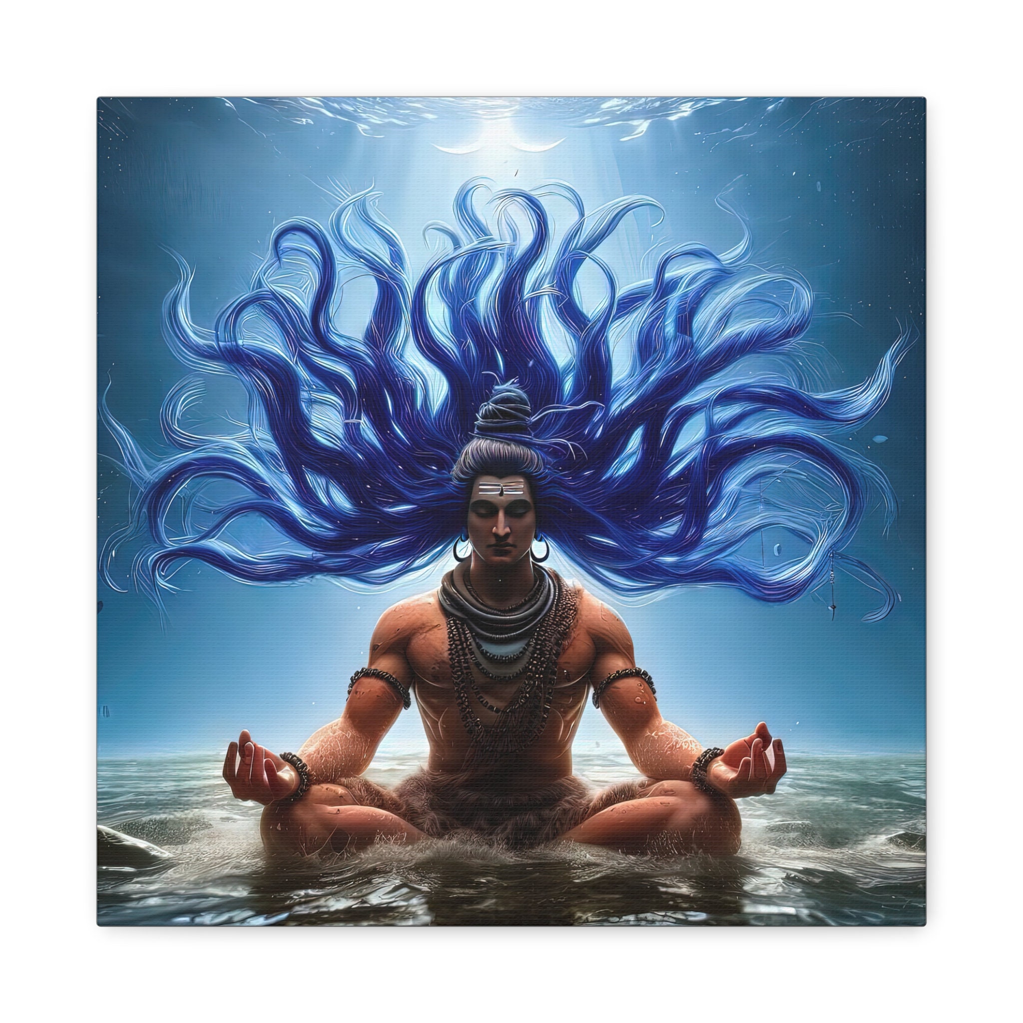 Meditating Shiva Canvas Art: Adiyogi Lord Shiva Print - Etsy