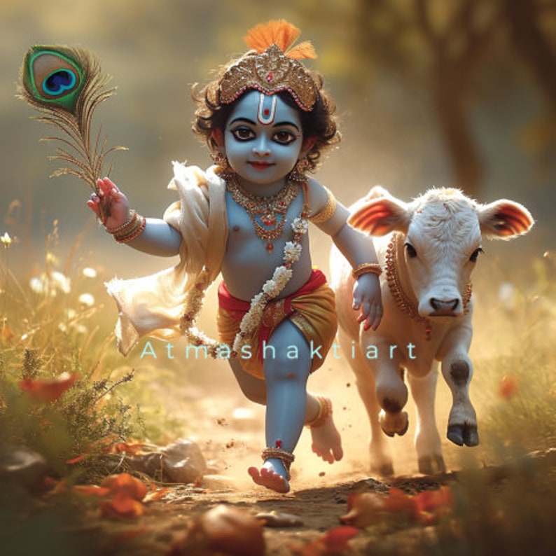 Baby Krishna ,janmashtmi Special Image - 4,digital Art,digital Download ...