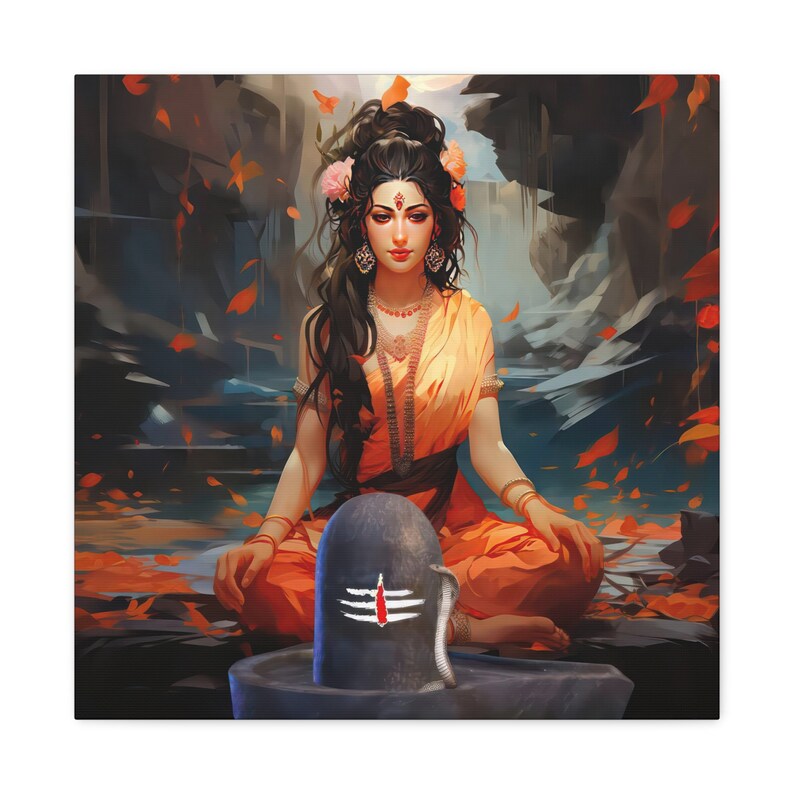 Goddess Parvati Praying to Lord Shiva | Shiv Ling | Lord Shiva ...