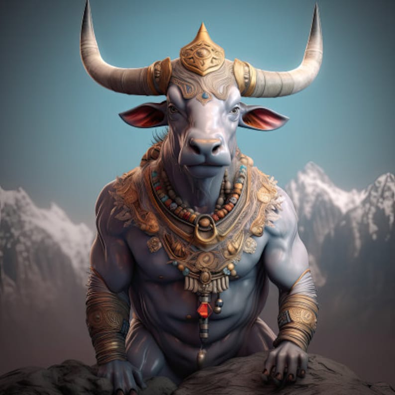Nandi the Divine Bull Lord Shiva Bull Nandi Maharaj Holy Nandi Divine ...