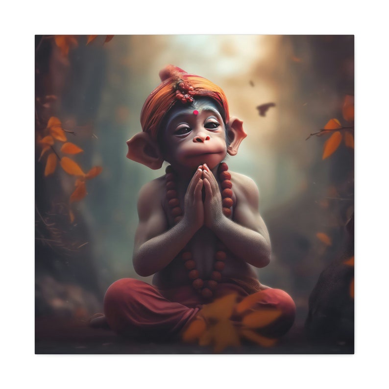 Baby Hanuman Praying ,hanumanji Painting, Hanuman Painting for Pooja ...