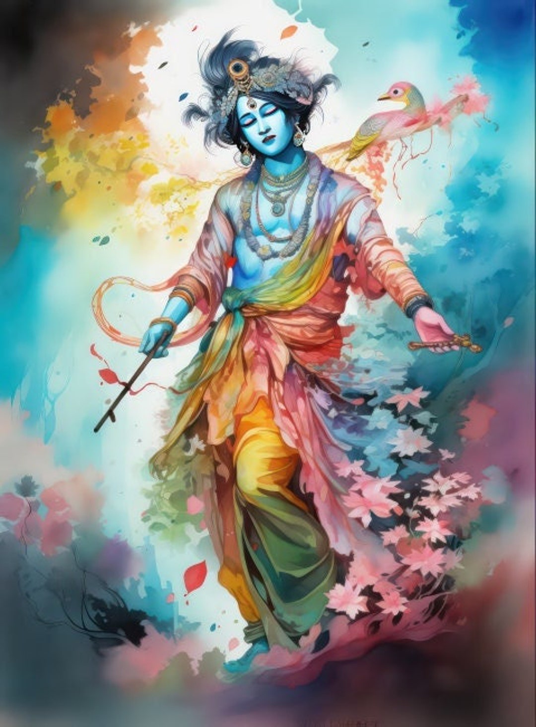 Lord Krishna Art, Lord Krishna Painting, Lord Krishna Wall Art, Home ...