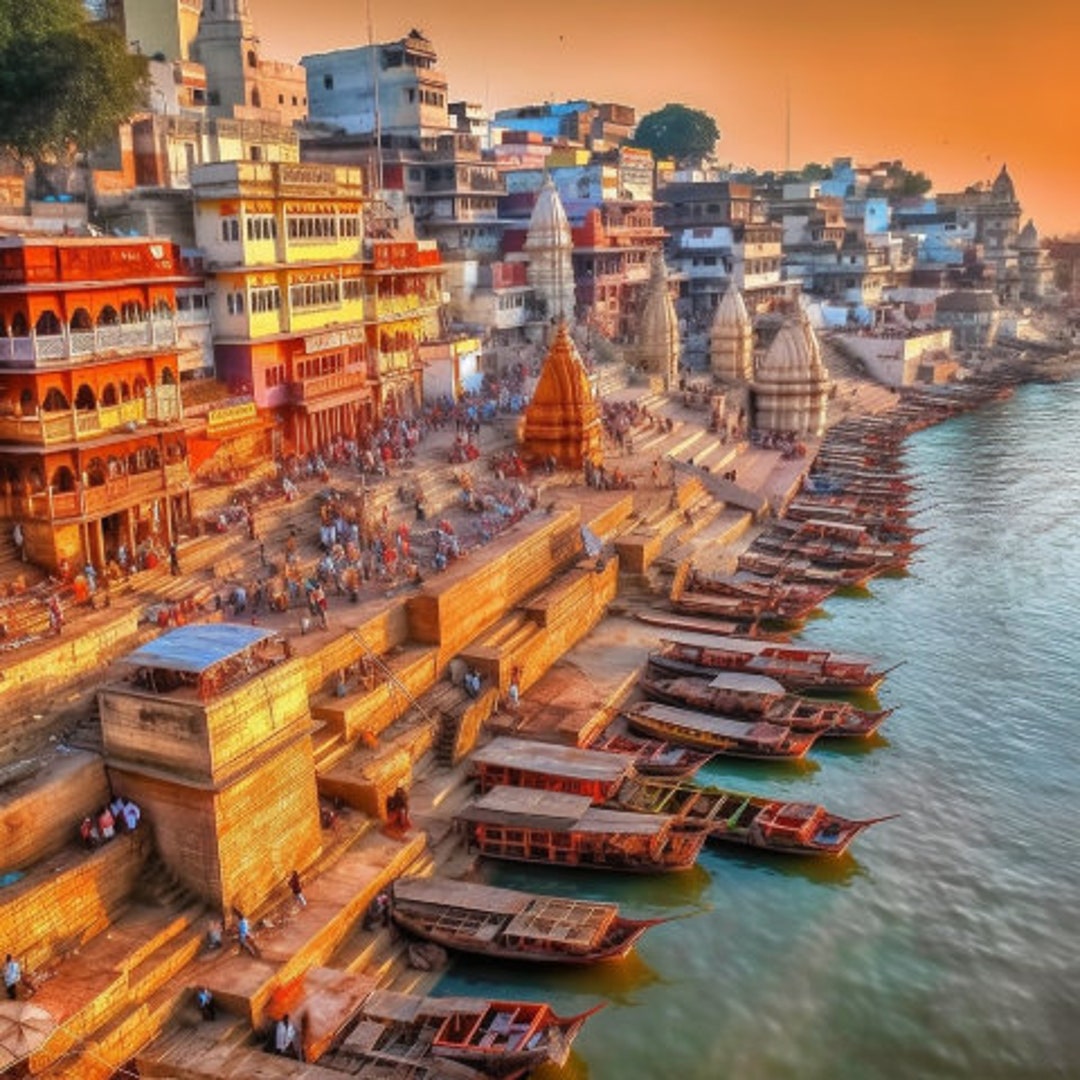 Ancient Indian City Banaras Cities digital Art Banaras - Etsy