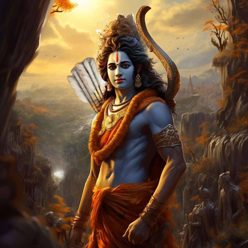 Lord Rama ramayana Special Art Prince Ram Temple Town of North India ...