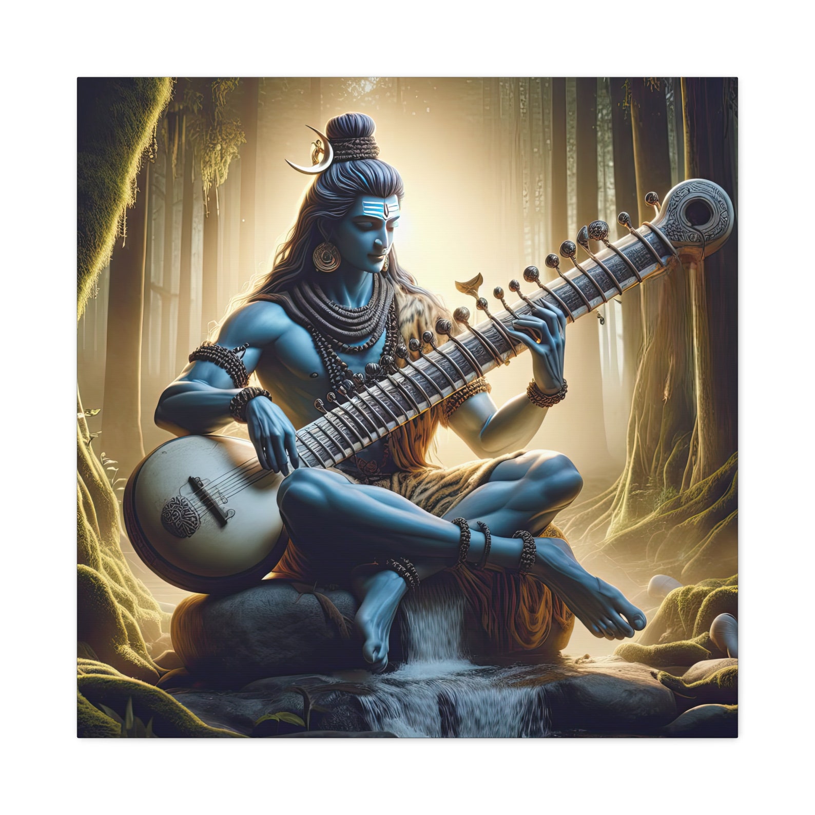 Lord Shiva Playing Sitar , Divine Art , Lucky Art , Lord Shiva, Sitar ...