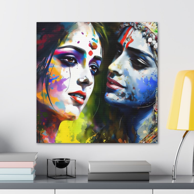 Radhe Krishna Canvas Print: Hindu Art, Indian Painting - Etsy