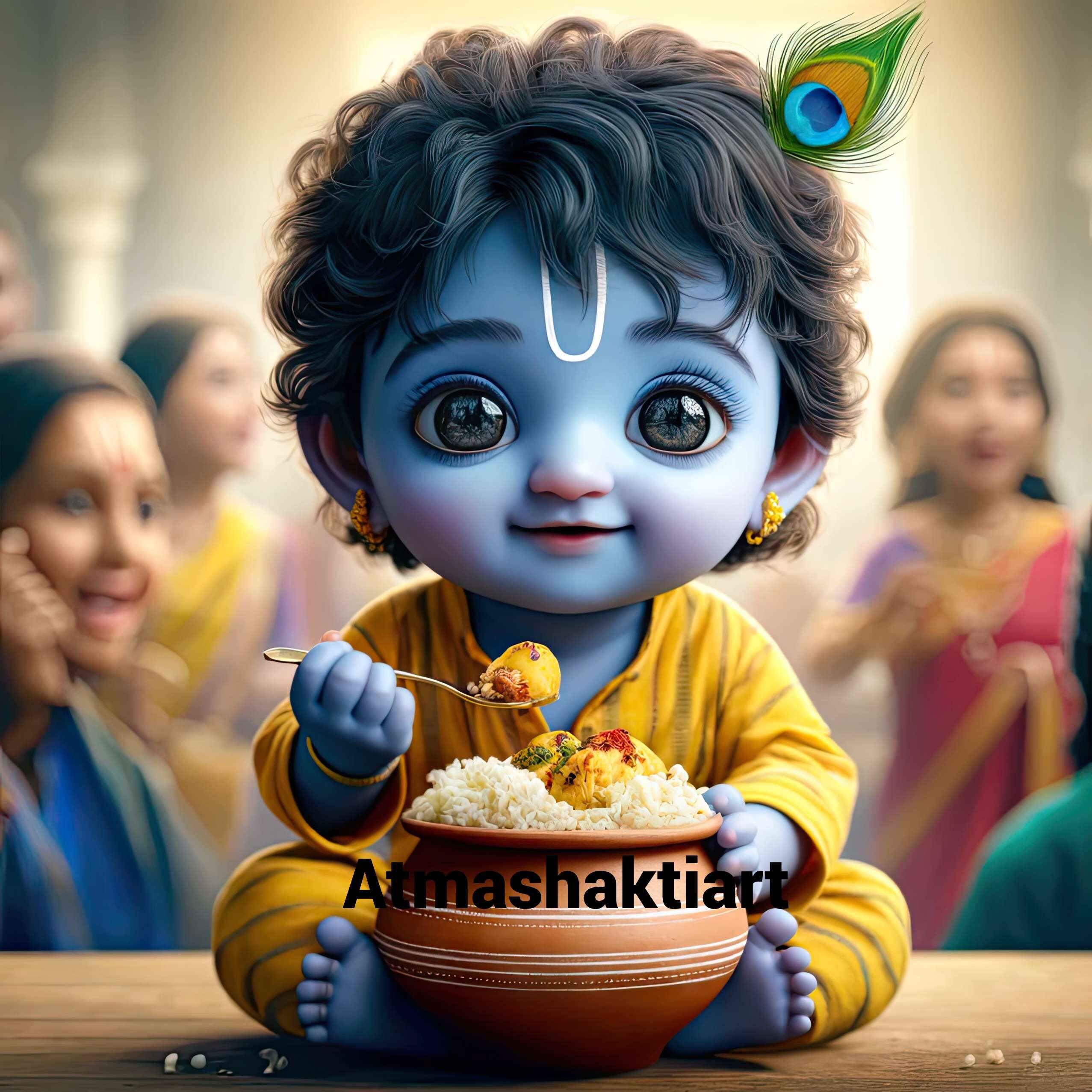 Baby Krishna,digital Art,digital Download, Beautiful Art, Divine Art ...