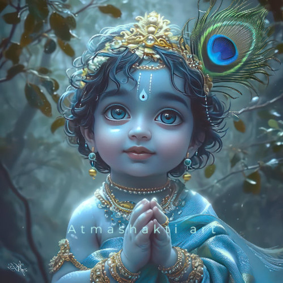 Lord Krishna , Krishna ,baby Krishna, Digital Art , Instant Download ...