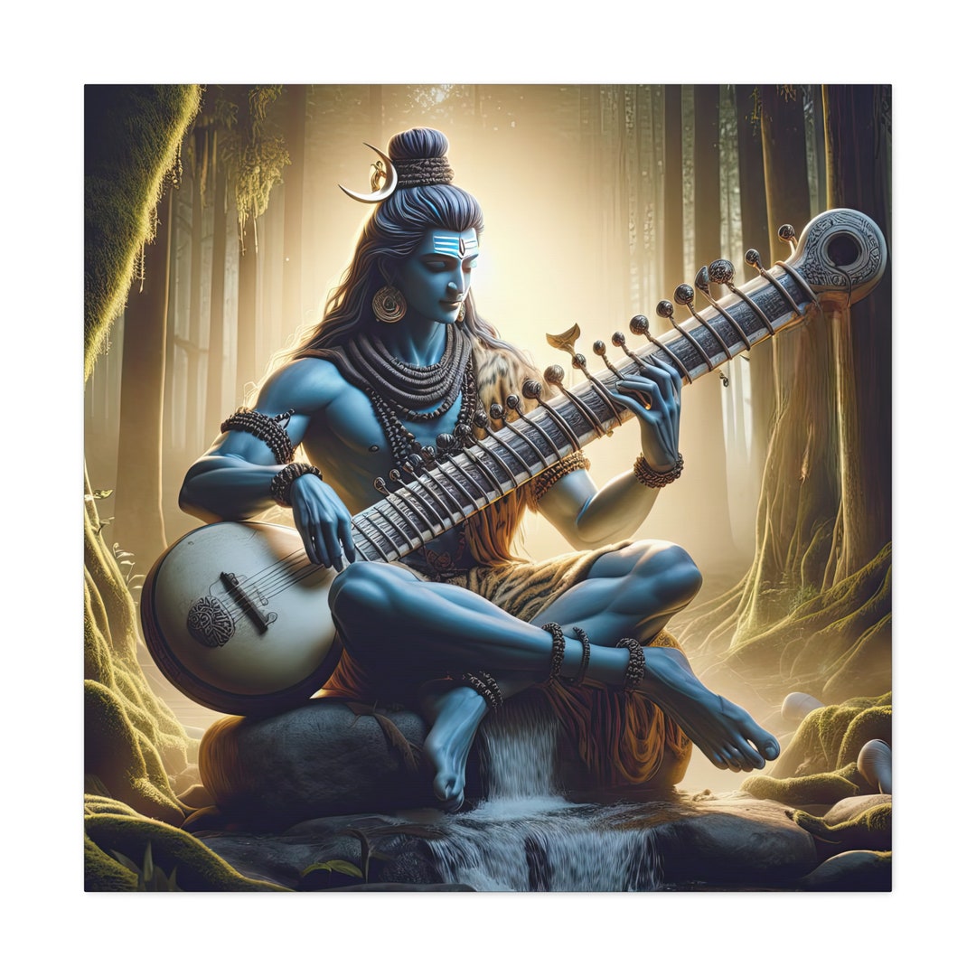 Lord Shiva Playing Sitar , Divine Art , Lucky Art , Lord Shiva, Sitar ...