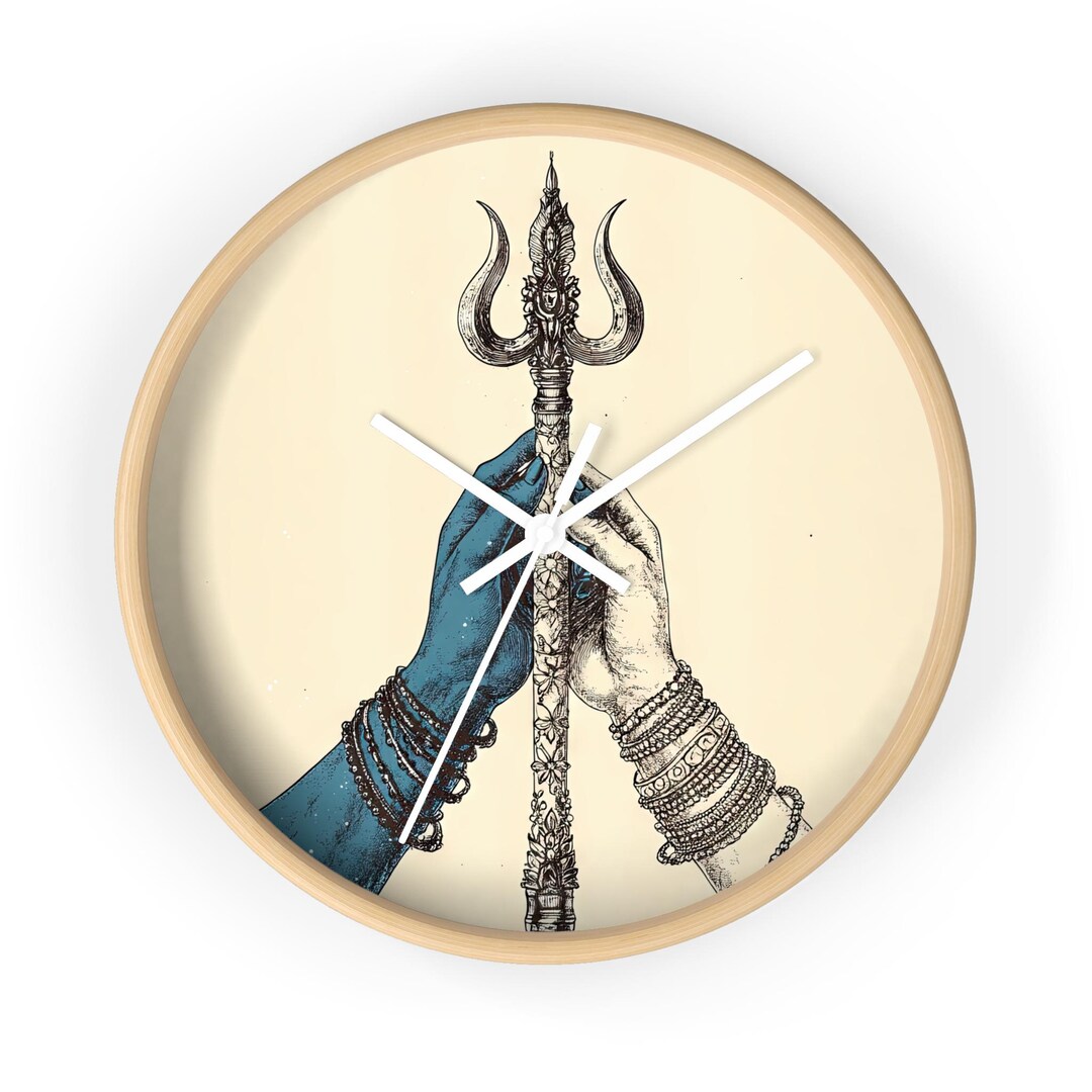 Shiv Shakti Wall Clock, Hindu Devotional Clock, Spiritual Home Decor ...