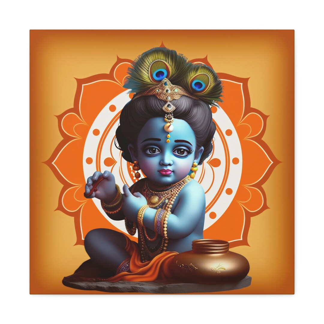 Lord Krishna With Sacral Chakra Unique Art,lord Krishna Art, Lord ...