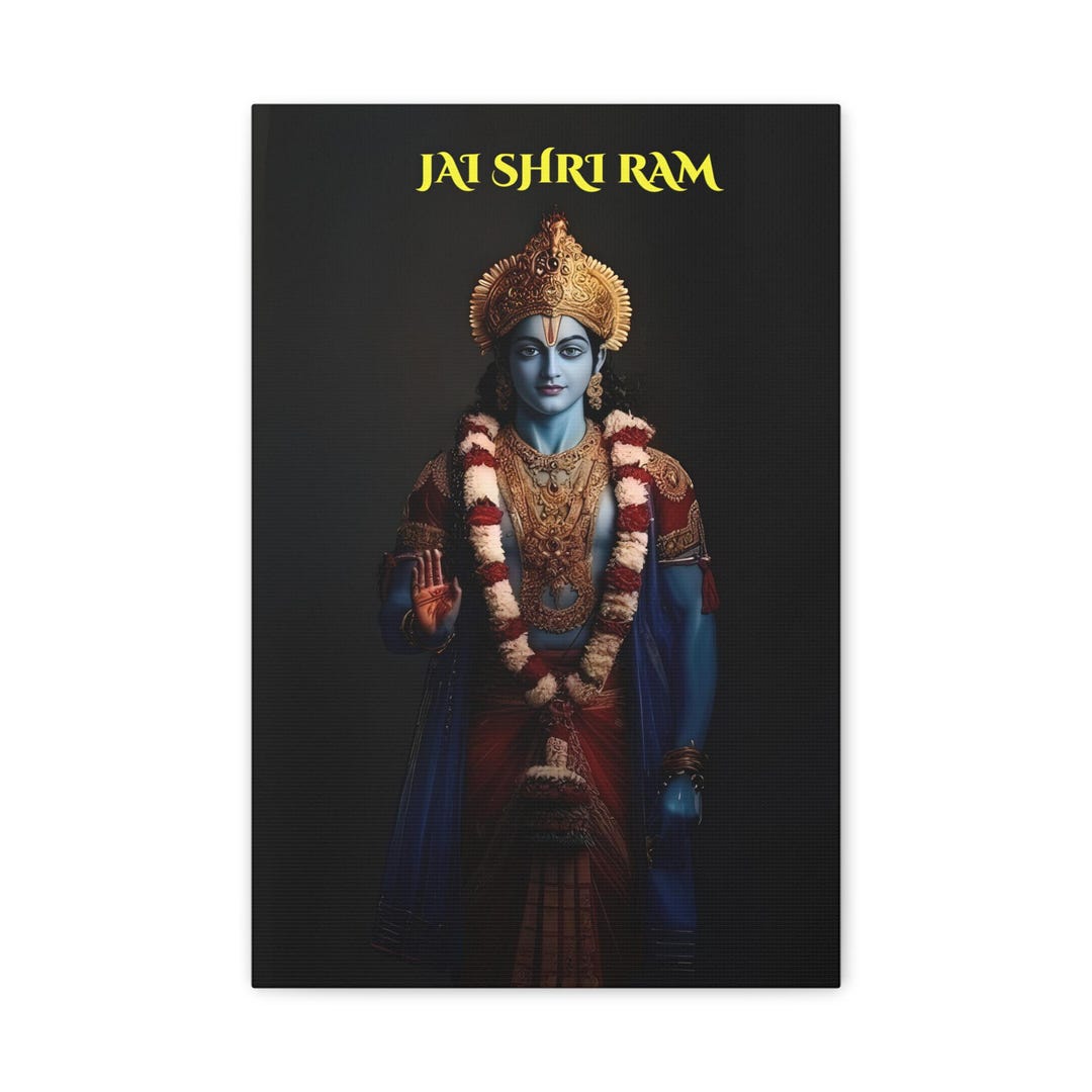 Canvas Art, Ramayana Lord Rama Portrait, Matte Stretched 1 25" Wall ...